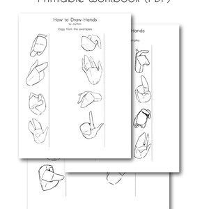 How to Draw Hands Book (printable PDF) - Etsy