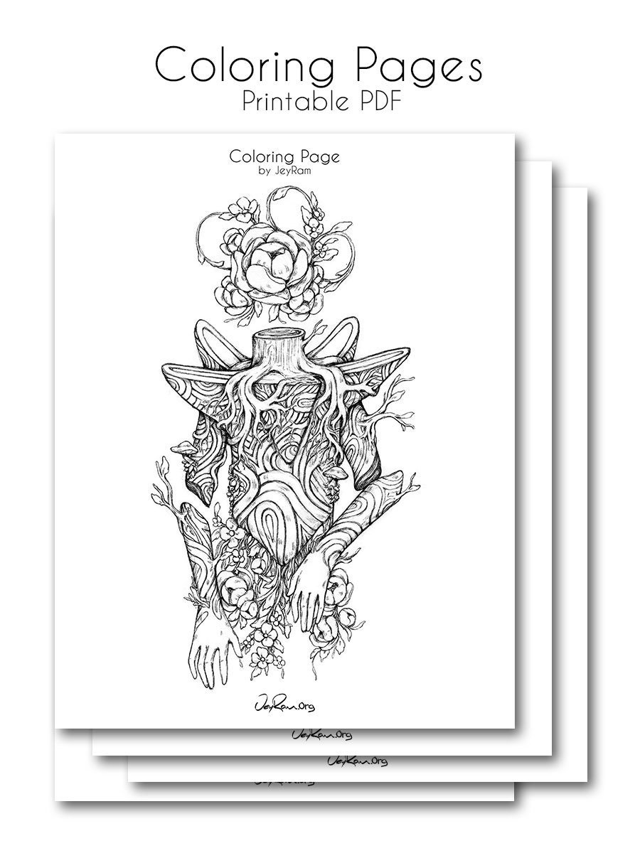 Printable Coloring Pages - Headless Series (PDF) - Etsy