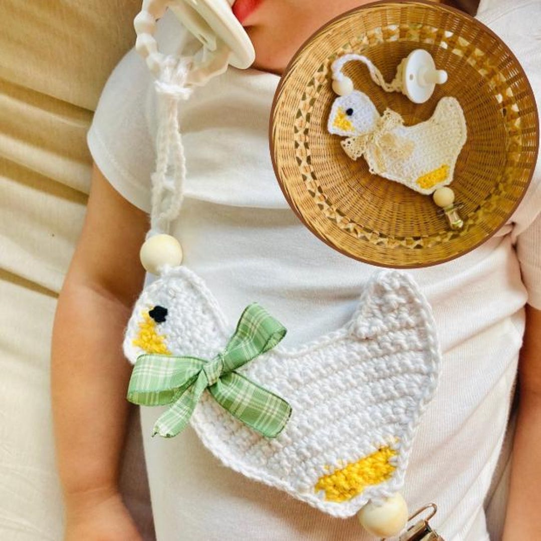 Silly Goose Pacifier Clip, Custom Goose Binky Chain, Goose Baby ...