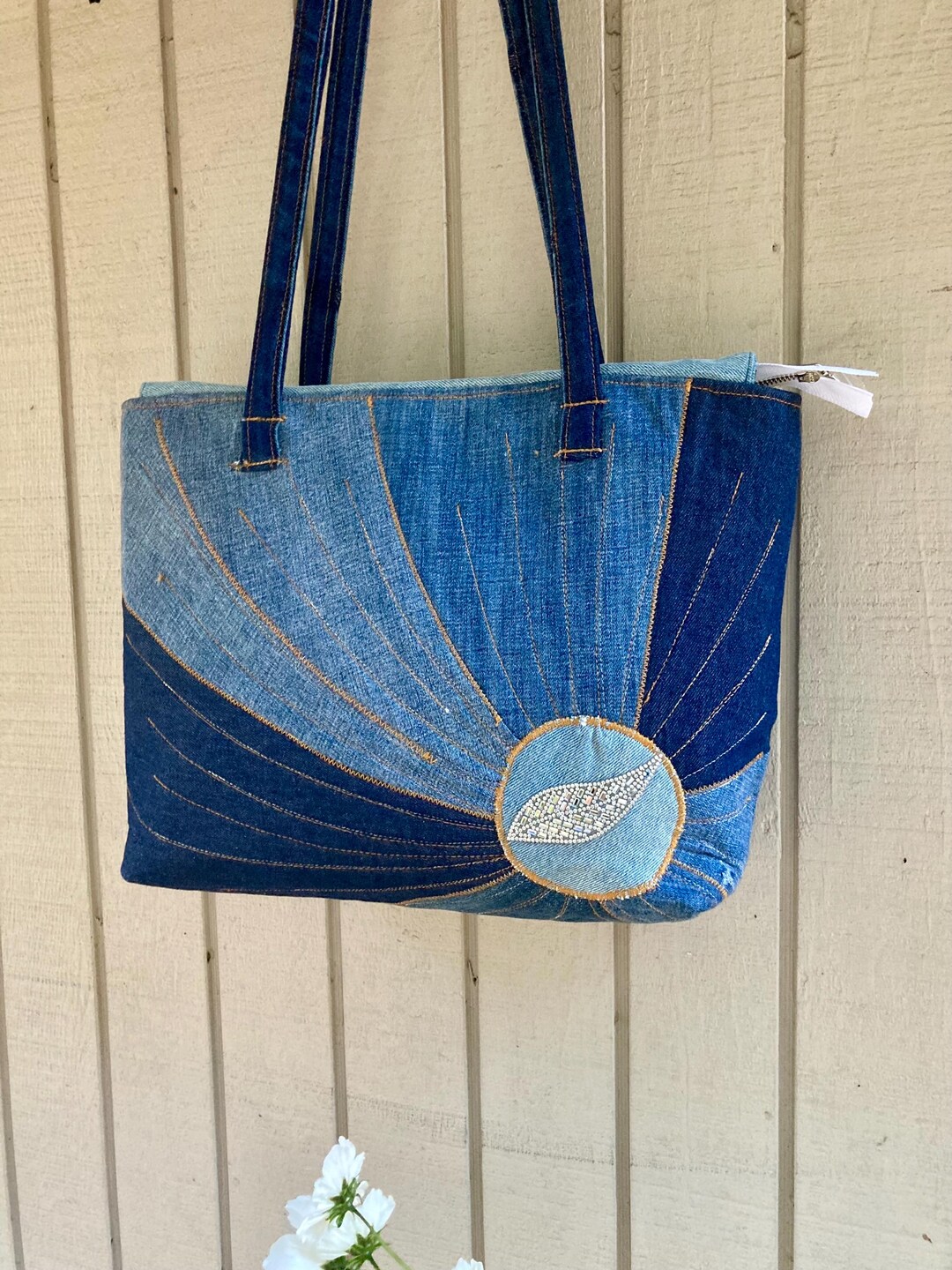Recycled Denim Tote/handmade Upcycled Tote Bags/ready to Ship Bags ...