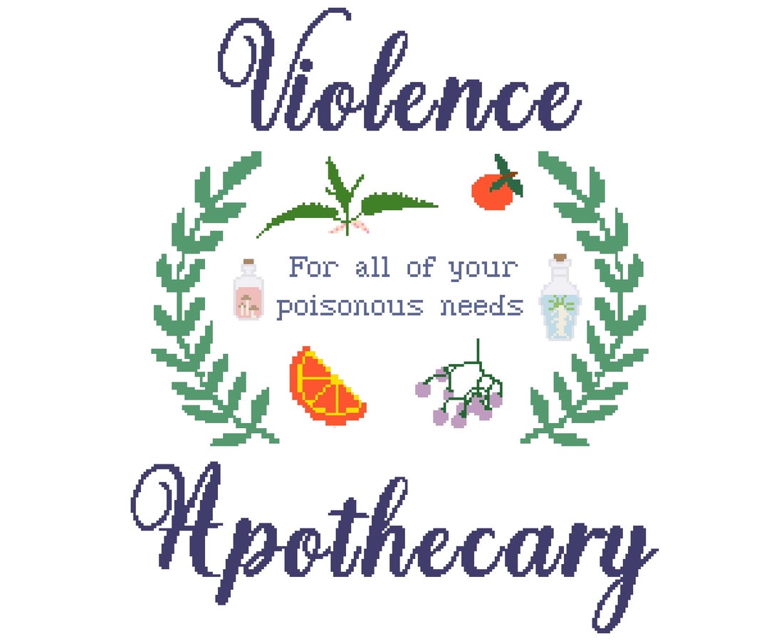 Violence Apothecary Cross Stitch Pattern - Etsy