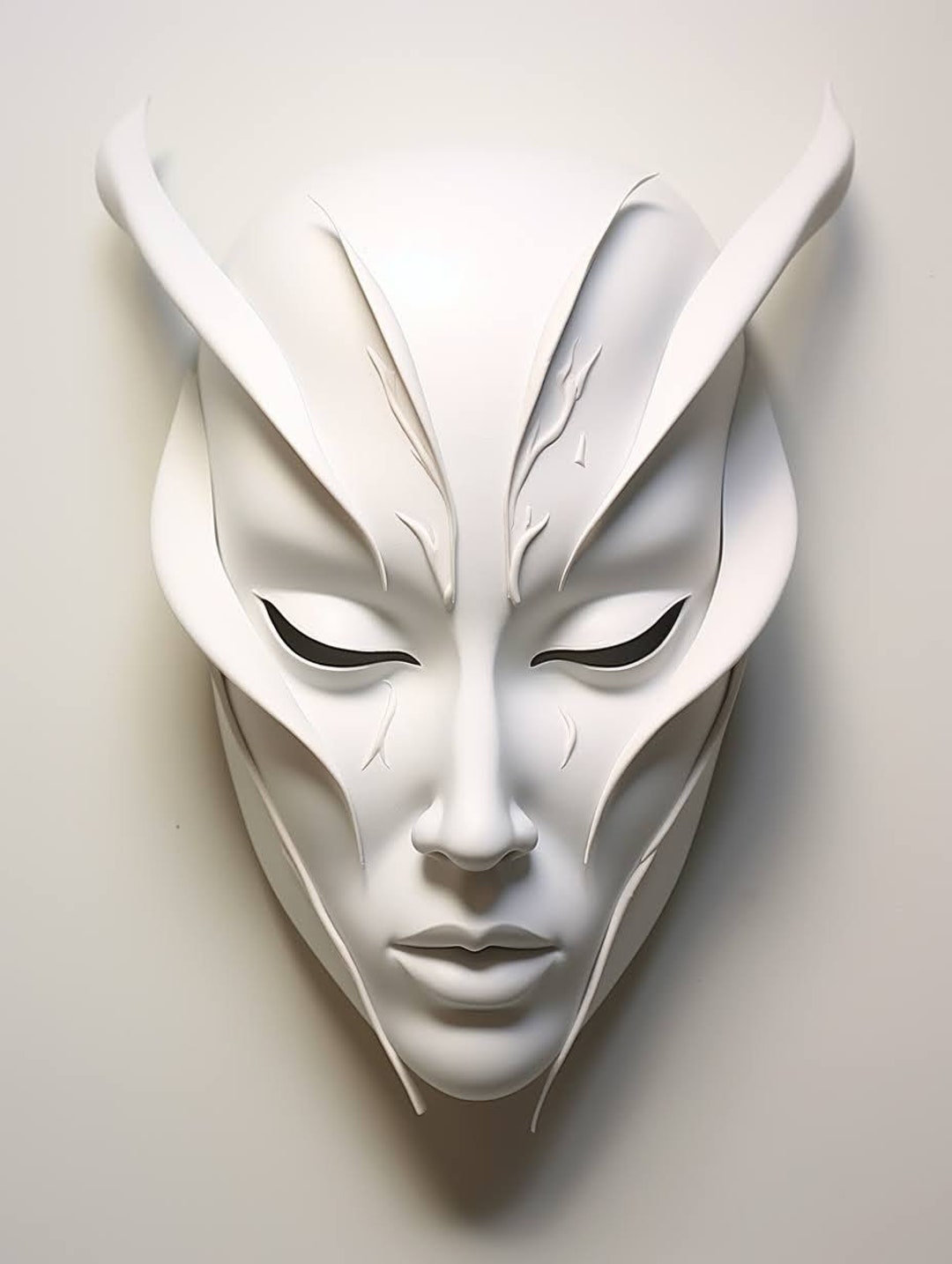 Sophisticated Cyborg: Futuristic Gray Mask With Unconventional Features ...