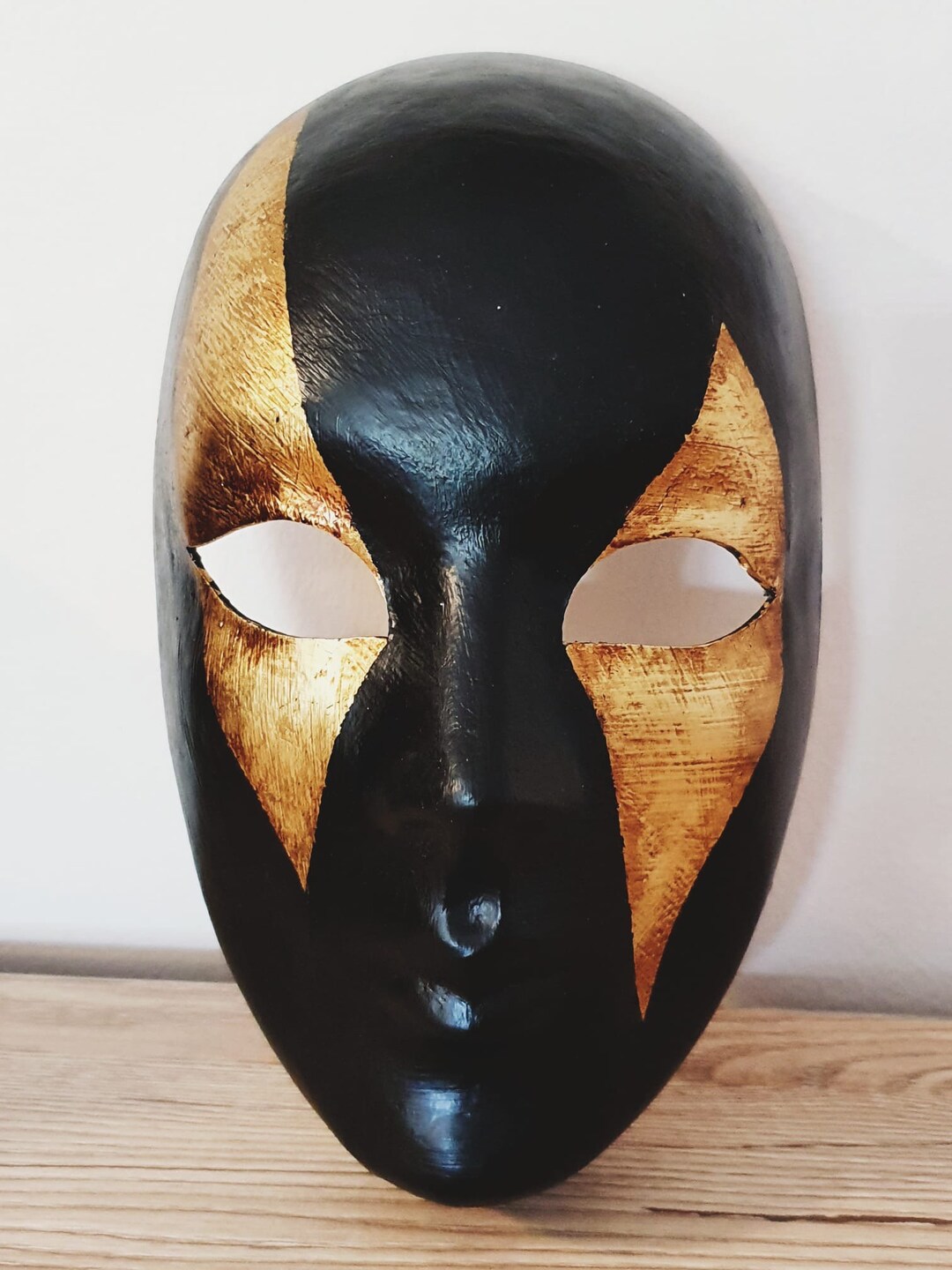 Black and Gold Maili Venetian Style Full Mask Unique and Original - Etsy