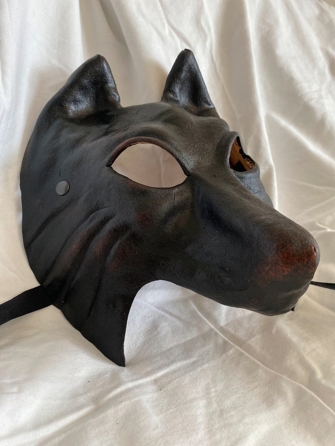 Venetian Leather Wolf Mask: Handmade With Venetian Technique by a ...