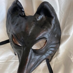 Venetian Leather Wolf Mask: Handmade With Venetian Technique by a ...