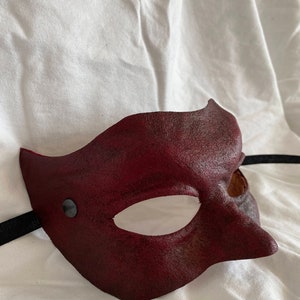 Discover the Charm of Mystery With Our Exclusive Red Leather Mask. an ...