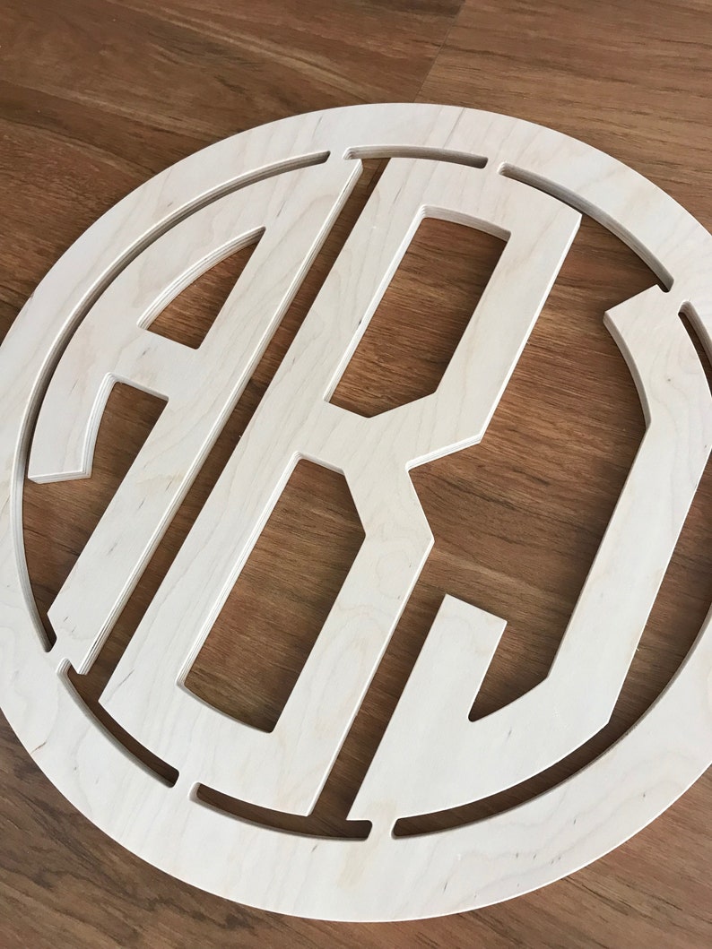 Wooden Monogram Wall Hanging - Wooden Initials for Nursery - Crib ...