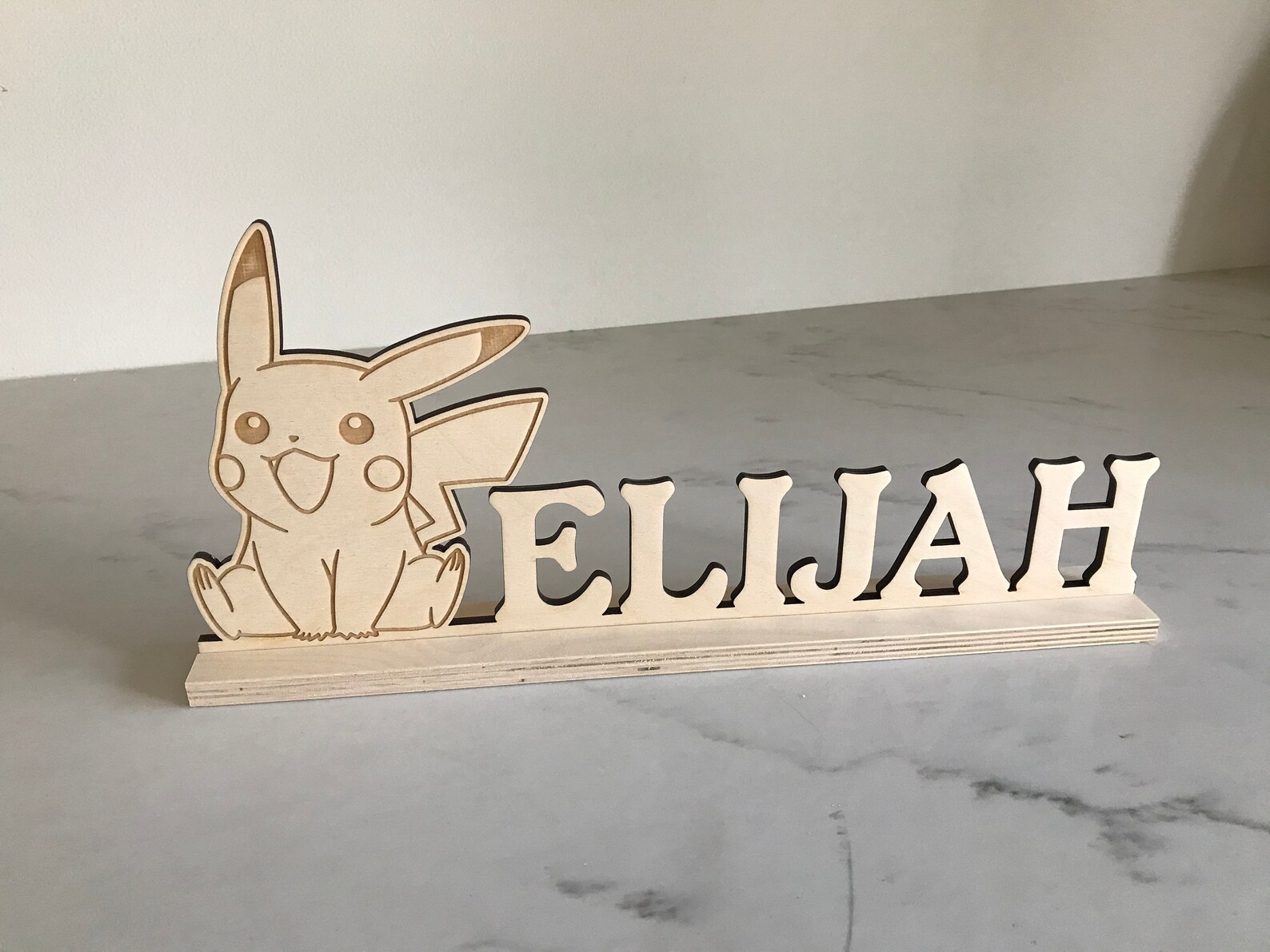 Pokemon Name Sign Stand-alone Wood Lettering on Base - Etsy
