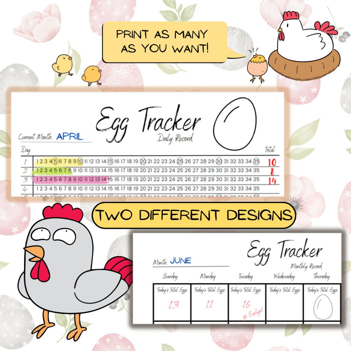 PRINTABLE Egg Production Tracking Log Sheets Perfect for - Etsy