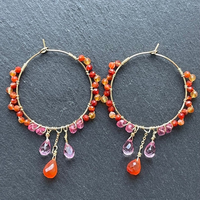 Wire Wrapped Hoops - Etsy