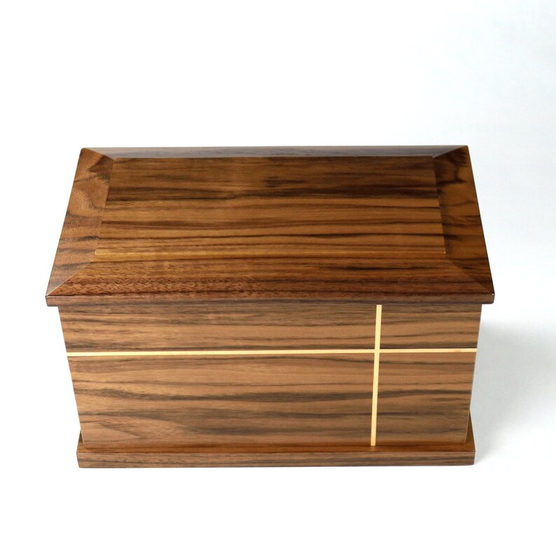 Traditional Urn With Cross Walnut Wood - Etsy