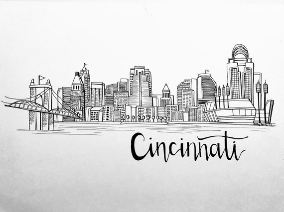Cincinnati Skyline Print | Etsy