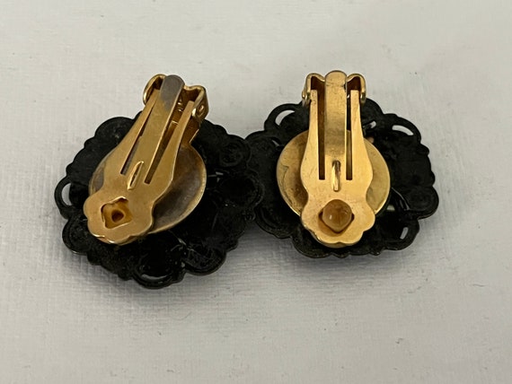 Vintage Black and Bronze Steampunk Style Button Clip … - Gem