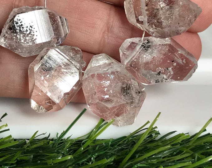 5 Pcs Top Drilled 20mm to 24mm Herkimer Diamonds, Herkimer Diamond ...