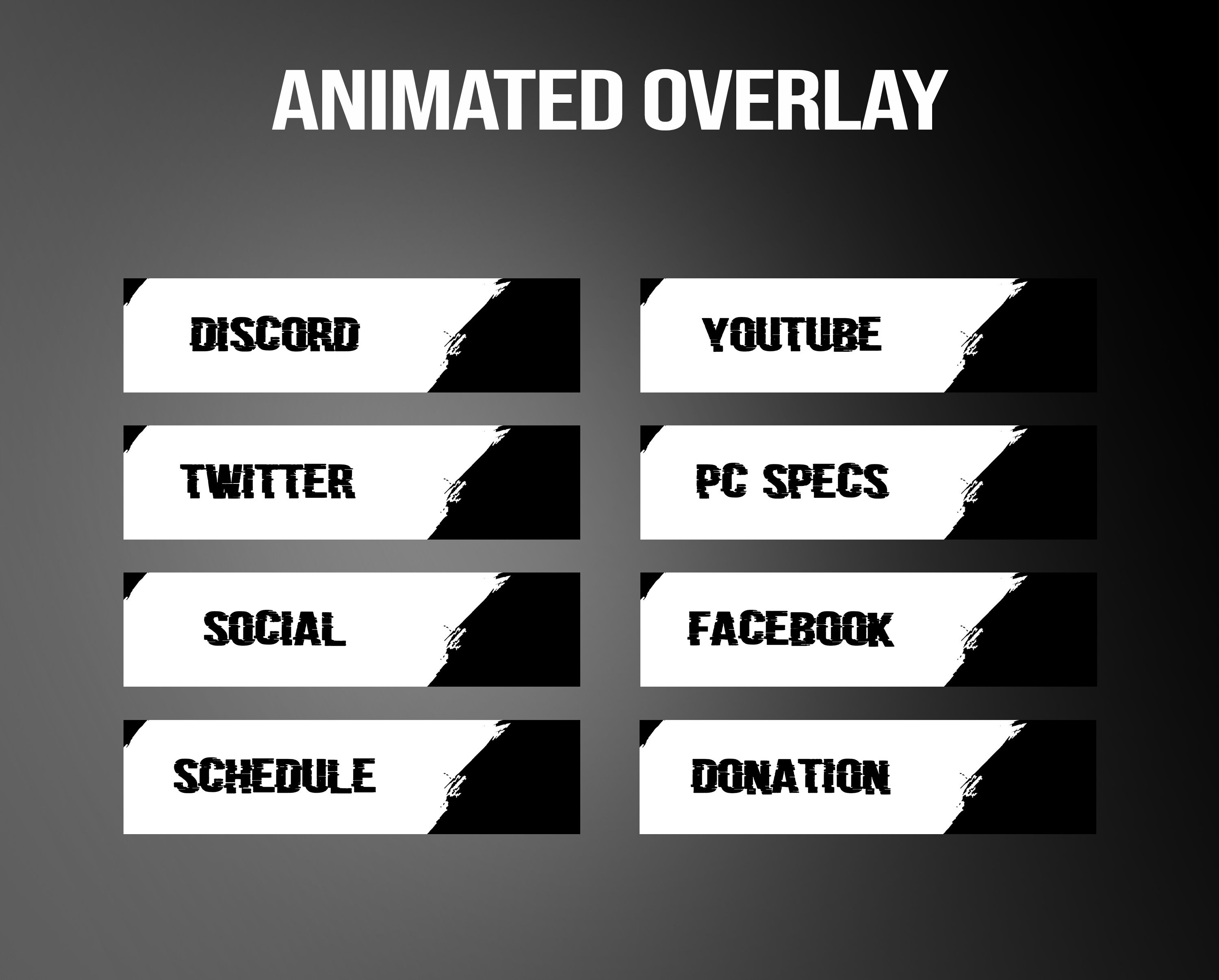 Twitch Overlays Animated Package, Ready to Use loading Overlay Modern ...