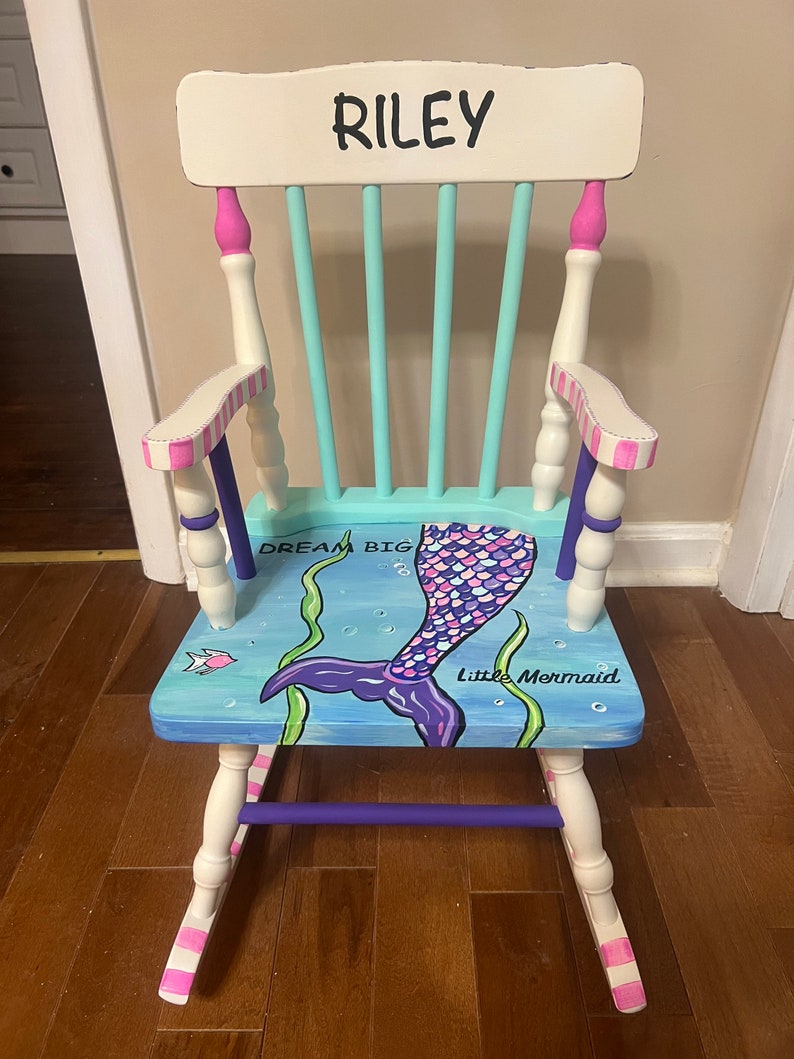 Childrens Kids Personalized Hand Painted Rocking Chair First - Etsy