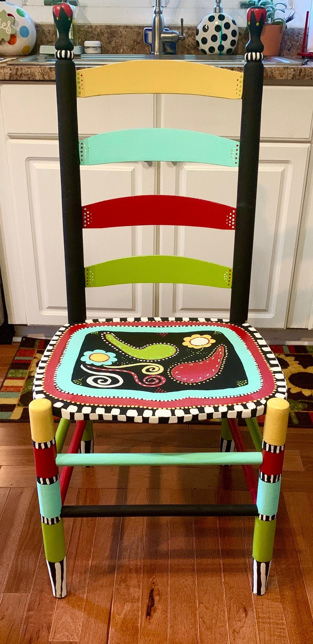 Hand Painted Wood Personalized Whimsical Furniture- Chairs, Tables ...