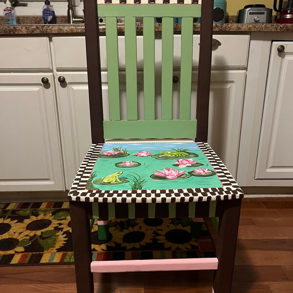 Hand Painted Chair - Etsy