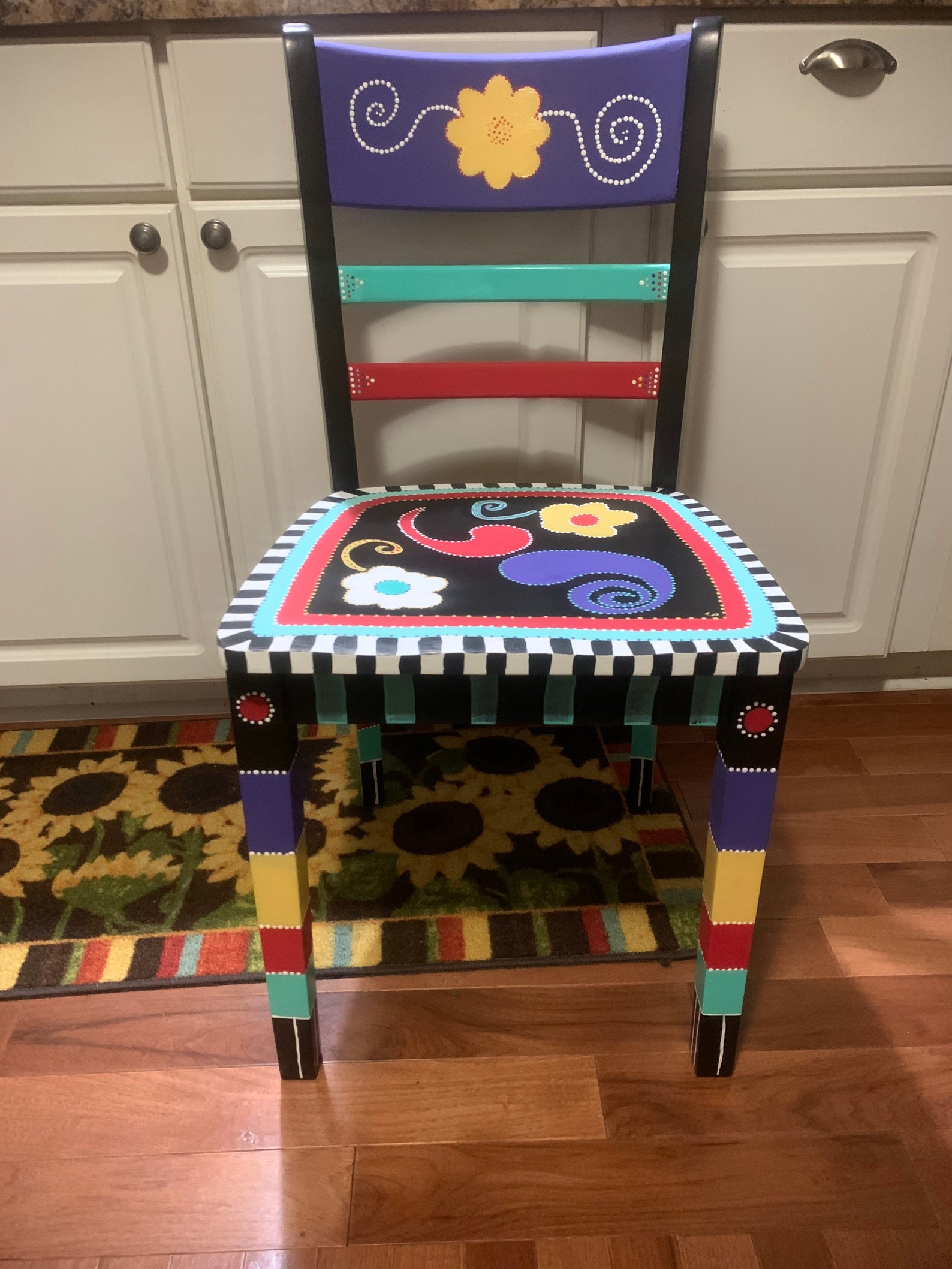 Whimsical Hand Painted Happy Chairs - Custom Colors and Theme - Etsy