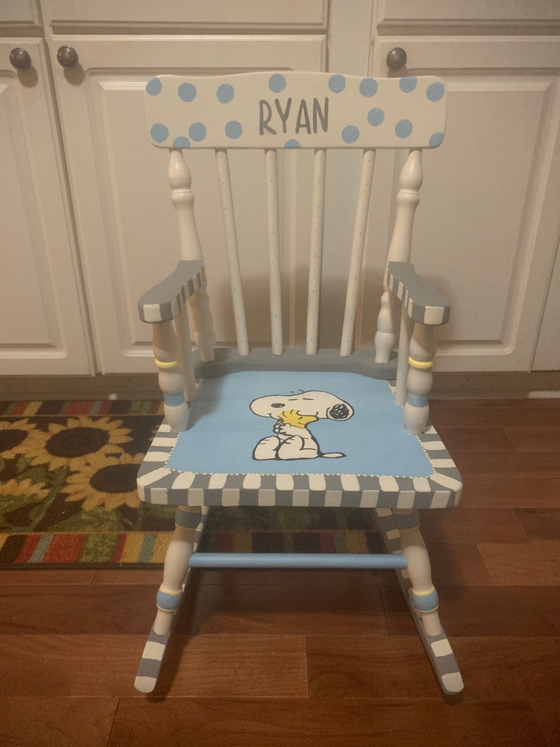Childrens Kids Personalized Hand Painted Rocking Chair First - Etsy