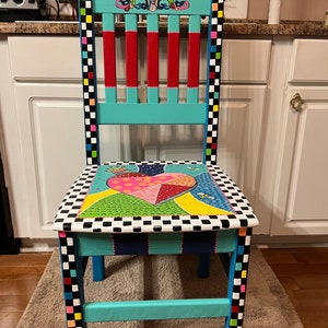 Whimsical Hand Painted Happy Chairs - Custom Colors and Theme - Etsy
