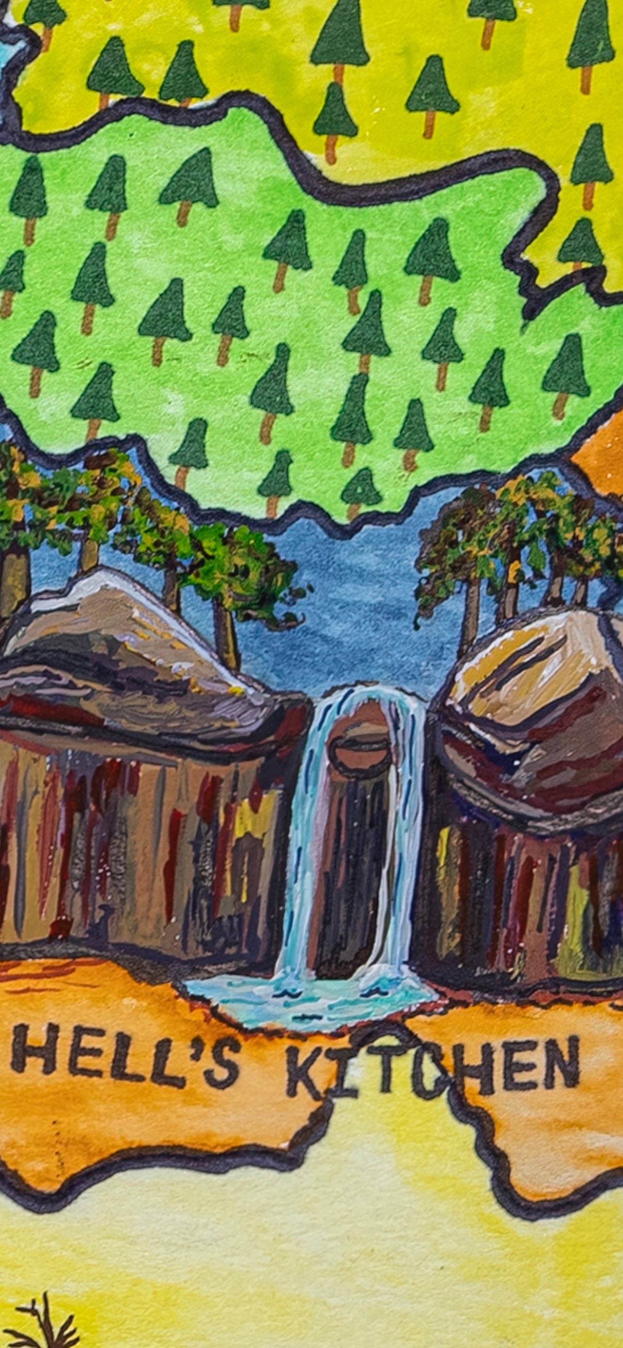 Red River Gorge Map Watercolor Print , Handpainted, Highlighting Hiking ...
