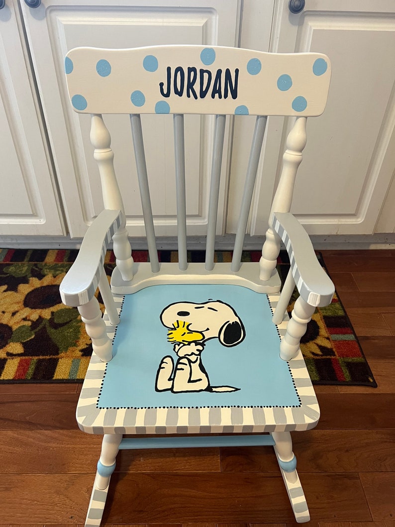 Childrens Kids Personalized Hand Painted Rocking Chair First - Etsy
