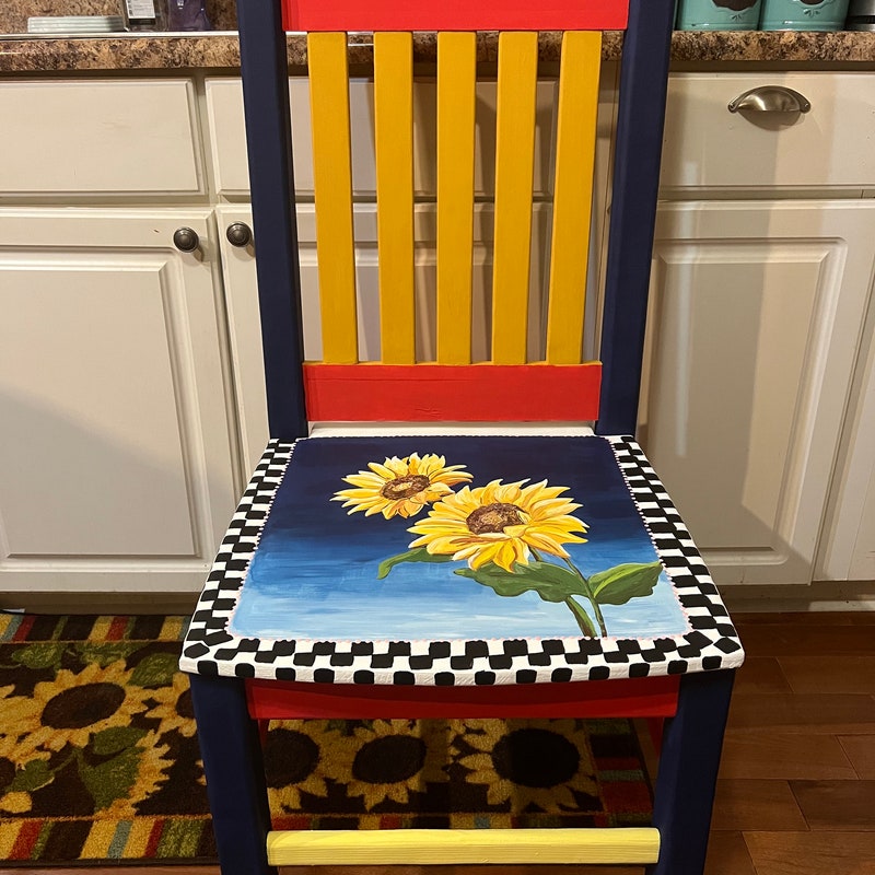 Hand Painted Chair - Etsy
