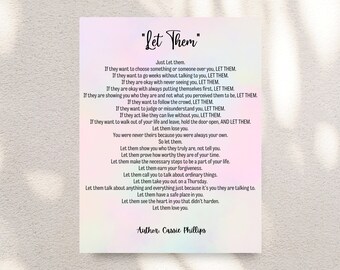 Let Them Poem 8.5x11 DIGITAL Print - Etsy UK