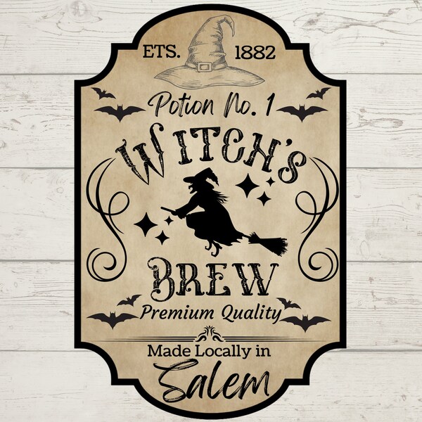 Witches Brew Label Svg - Etsy