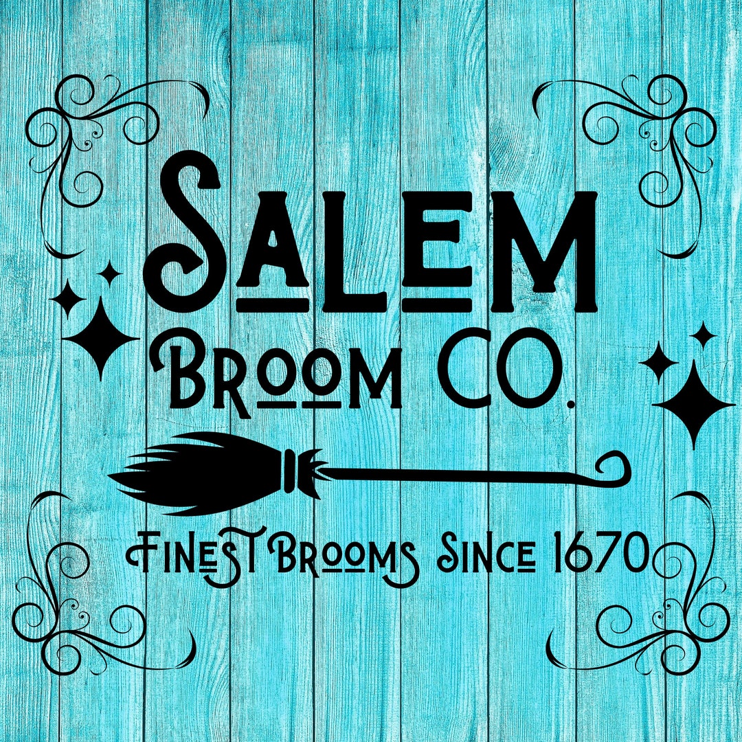 Salem Broom Co Svg Halloween Svg Fall Sign Svg Halloween - Etsy