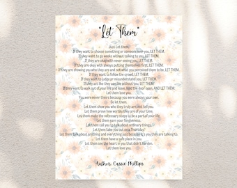 Let Them Poem 8.5x11 DIGITAL Print - Etsy UK