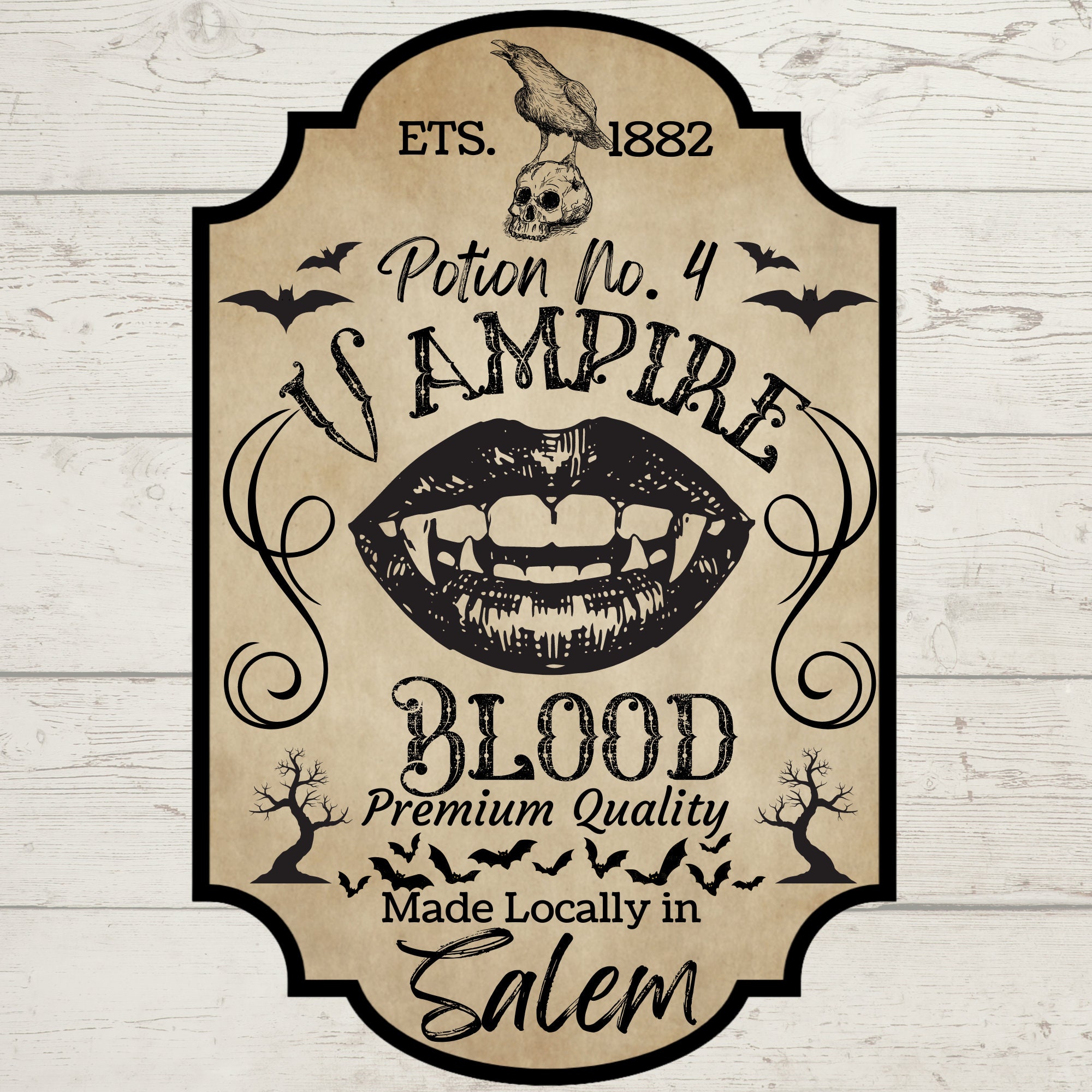 Vampire Blood Label for Sublimation Waterslide Digital - Etsy