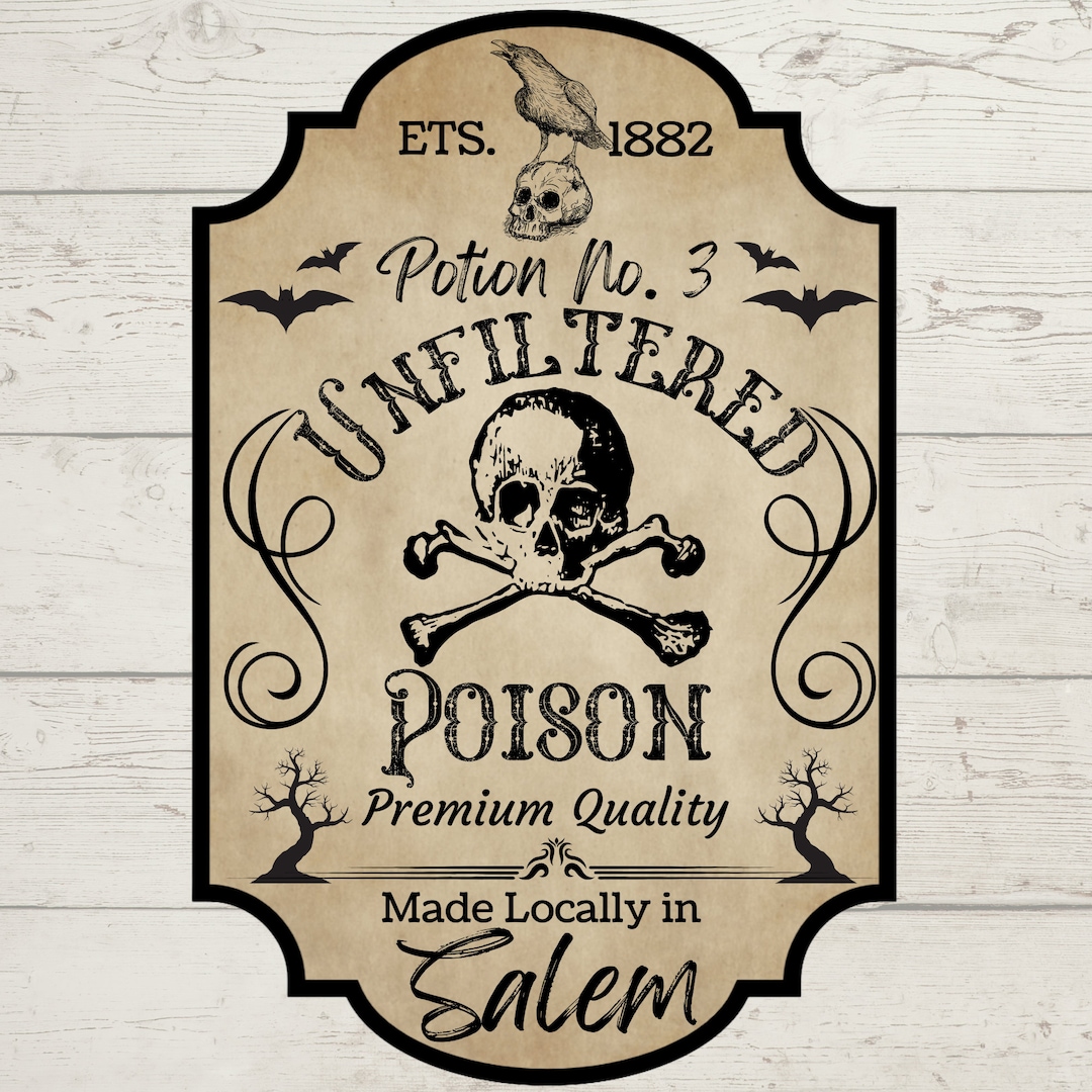 Unfiltered Poison, Label for Sublimation, Waterslide, Digital Download ...