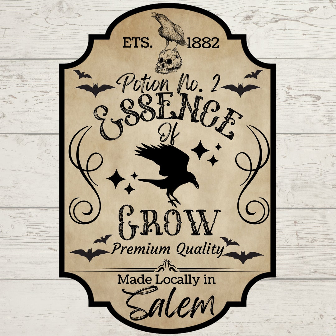 Essence of Crow, Label for Sublimation, Waterslide, Digital Download ...