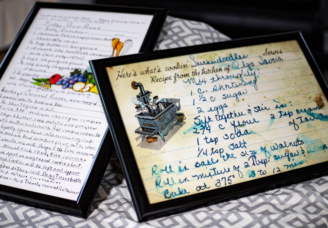YOUR Handwritten Recipe to Print | Handwritten Recipe Sign Print ...
