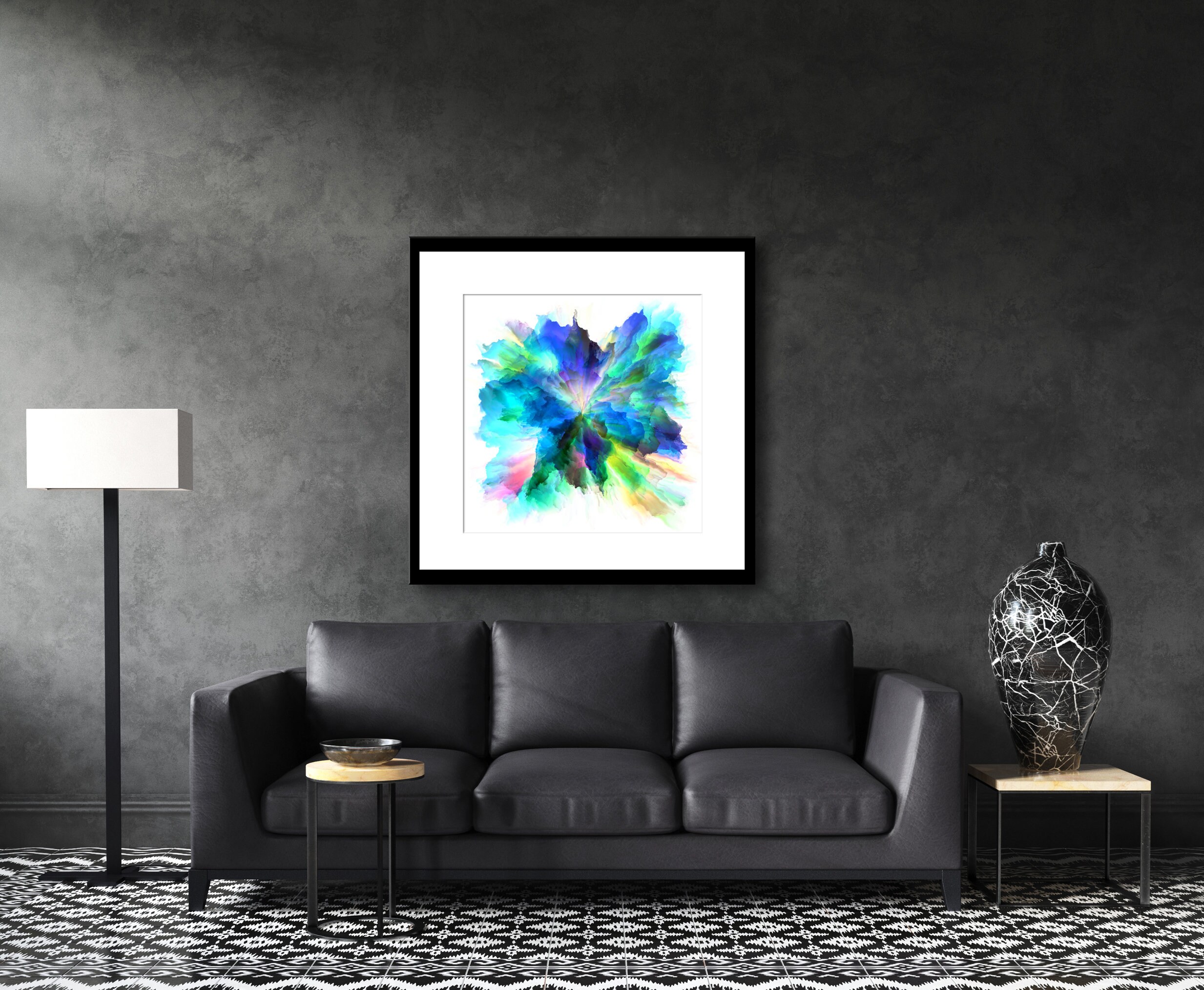 Abstract Watercolor Gallery Wall Art Set Vibrant Abstract | Etsy