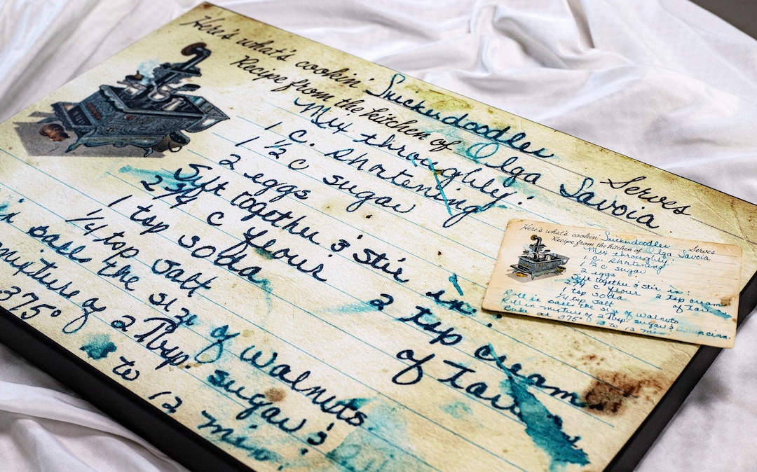 Handwritten Recipe Card Canvas Print: Custom Kitchen Wall Art - Etsy