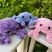 Fuzzy Crab Plush, Handmade Crochet Crab, Fleece Yarn Crab, Purple/pink ...