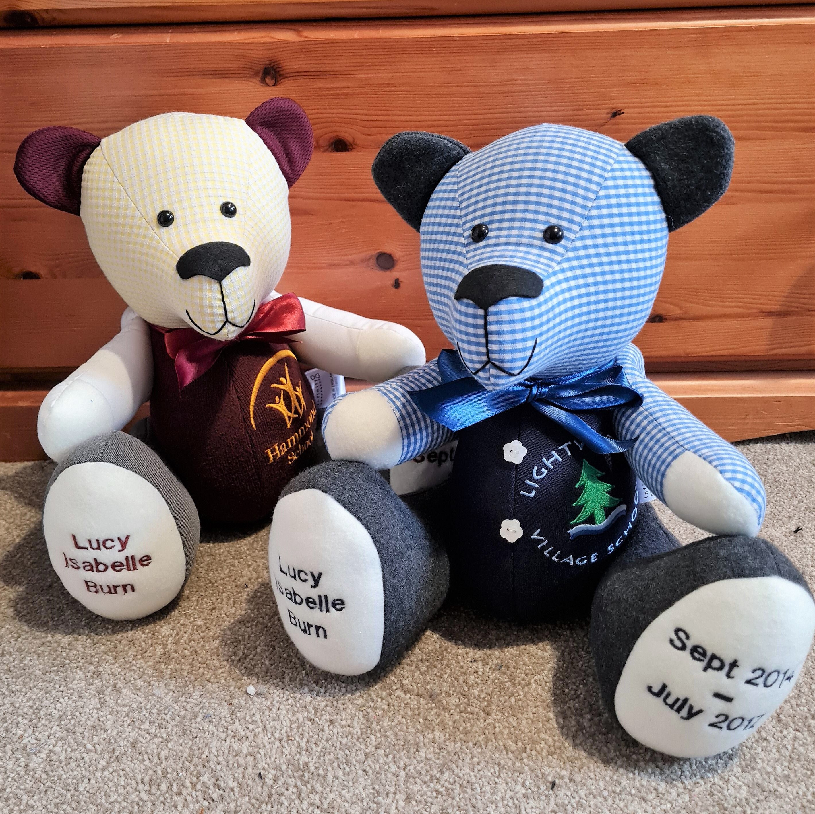 School Uniform Memory Bear: Personalised Keepsake Bear - Etsy UK