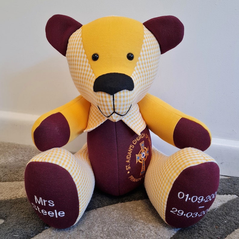 School Uniform Memory Bear: Personalised Keepsake Bear - Etsy UK