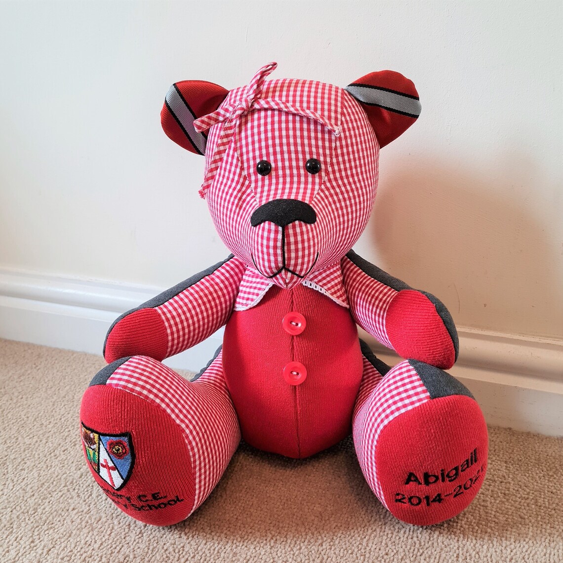 School Memory Bear School Uniform Bear Bear Made From - Etsy