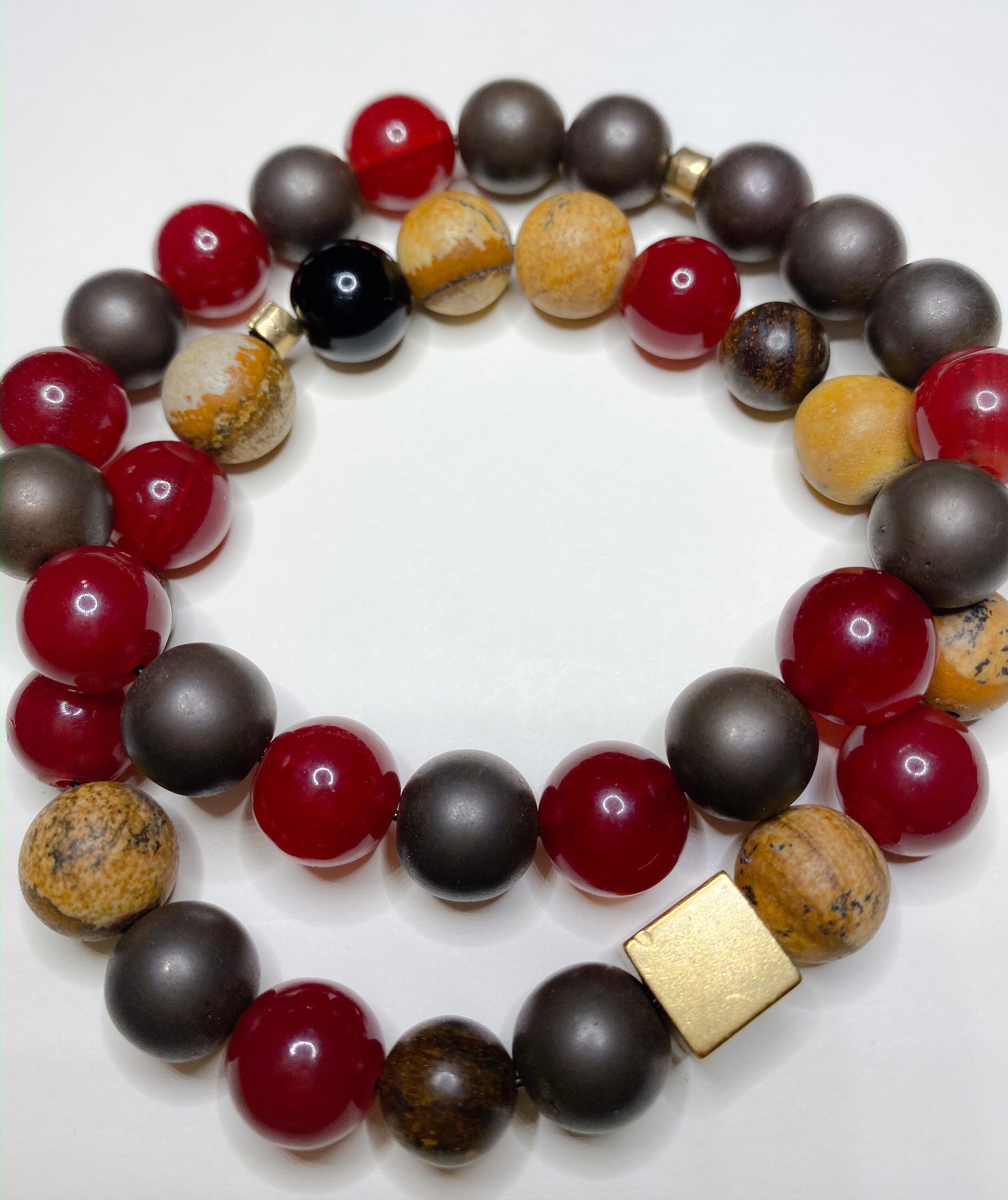 Red Jade, Landscape Jasper, Brecciated Jasper Gemstone Bracelets - Etsy ...