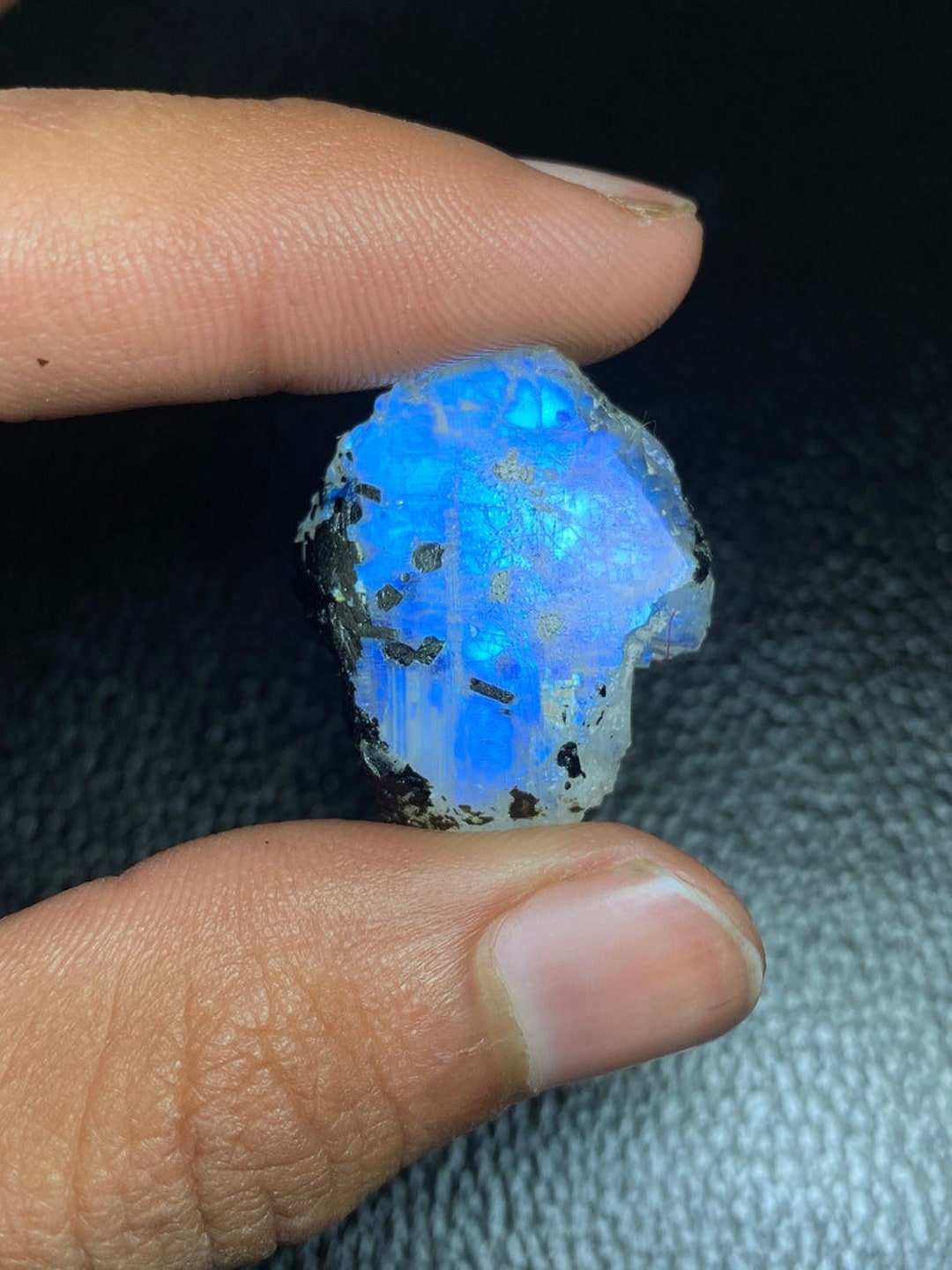 AAA NATURAL Raw Rainbow Moonstone Rough, Rough Moonstone ,slab With ...