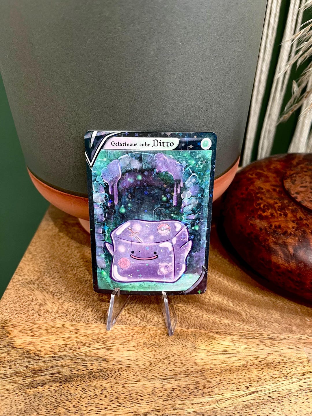Gelatinous Cube Ditto Baldurs Gate Mashup Full Art Trading Card - Cute ...