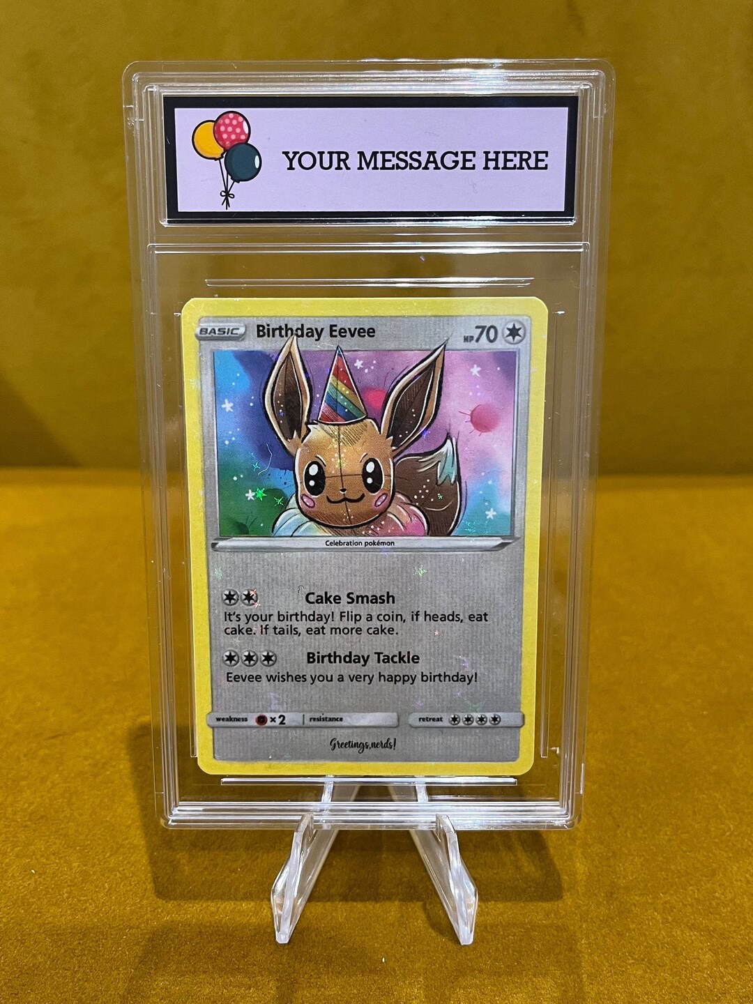 Fan Art Customisable Psa Style Slab With Celebration Trading Card ...
