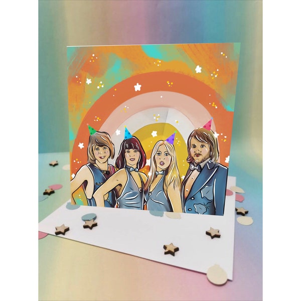 Abba Birthday Card - Etsy UK