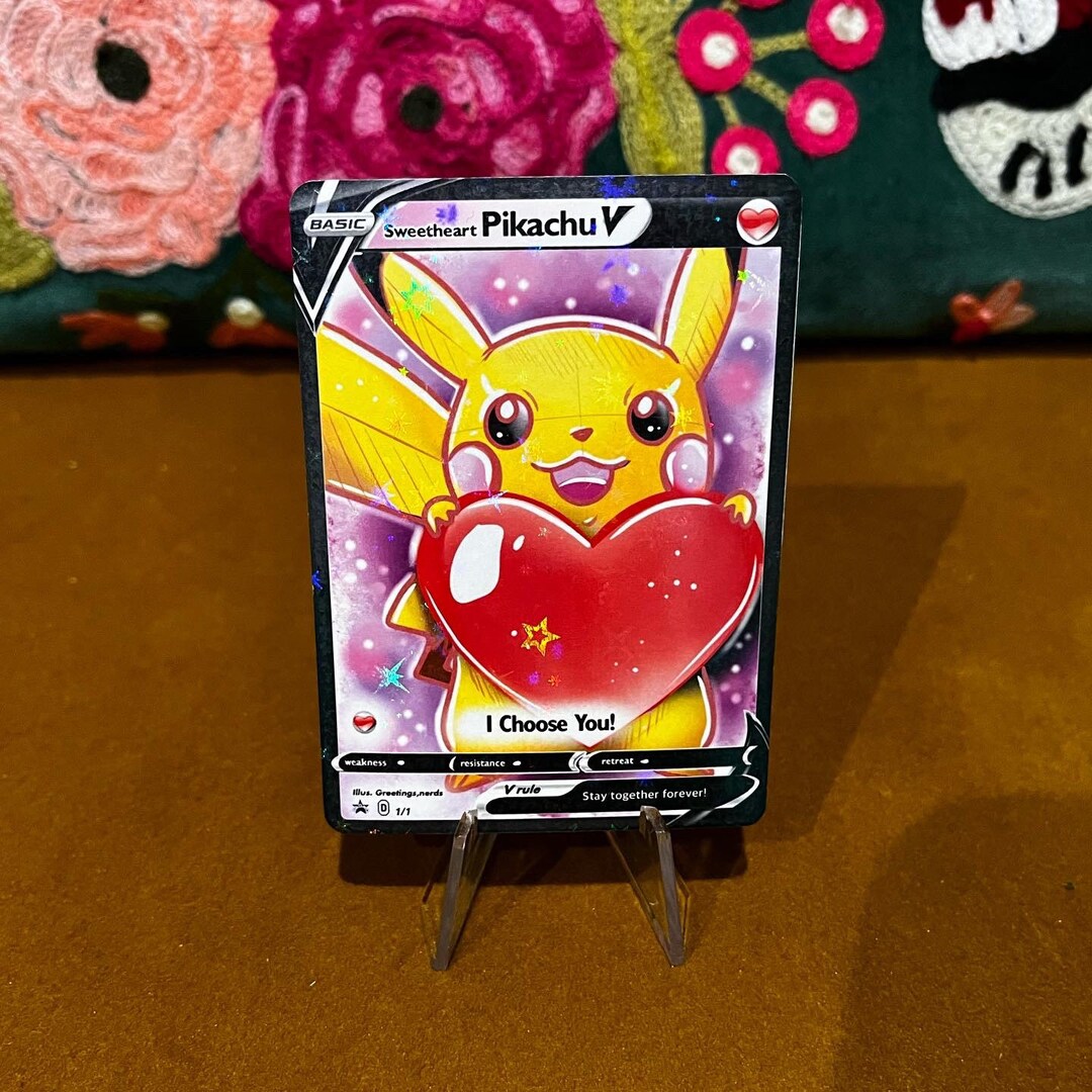 Sweetheart Pika Anniversary Celebration Trading Card Cute Gifts for Him ...