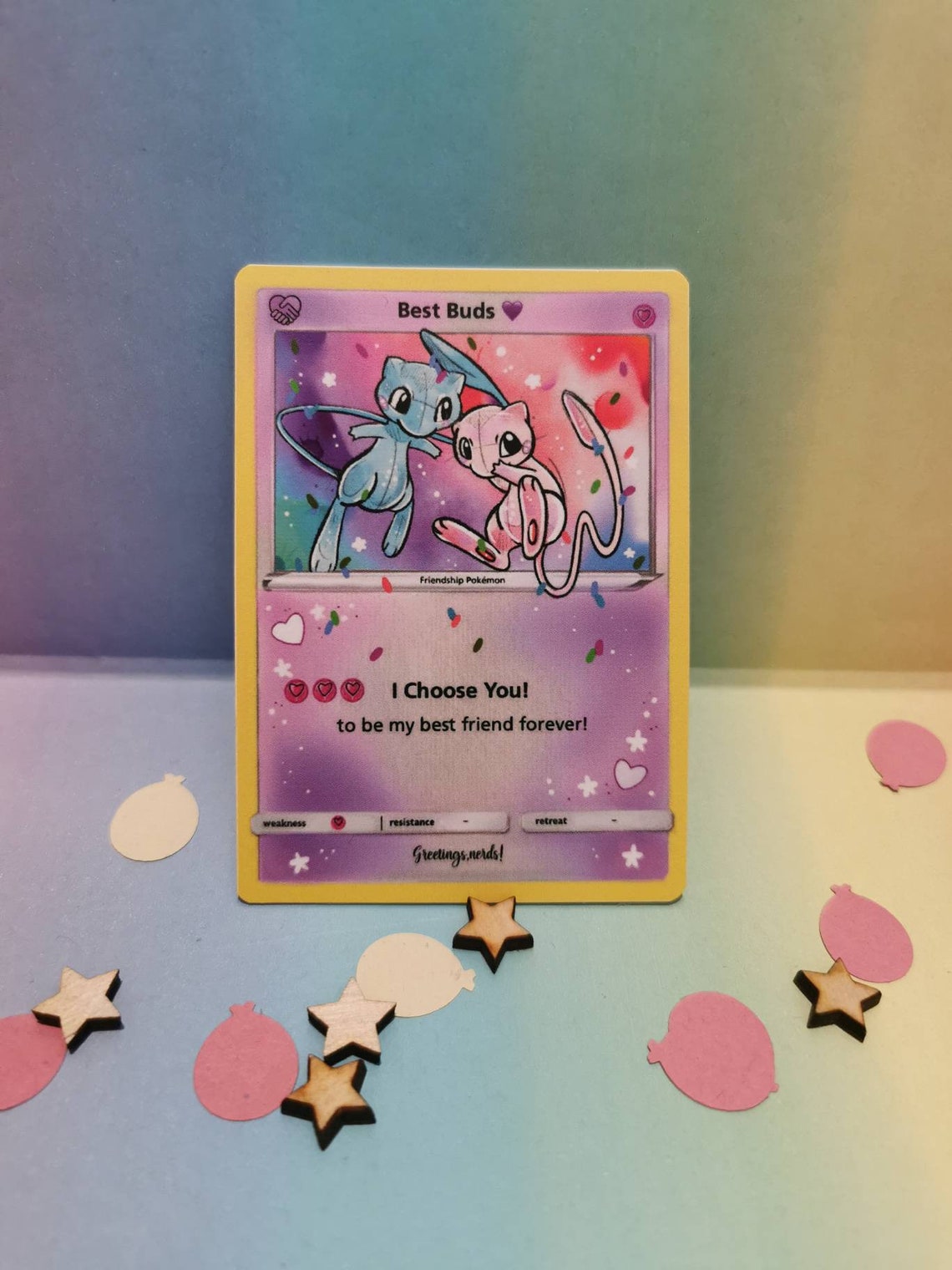Best Friend Mew Trading Card Cute Gifts for Him and Her - Etsy