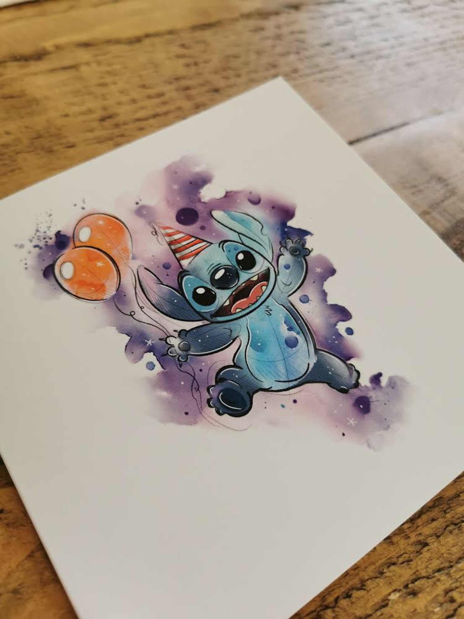 Stitch Birthday Card Celebration Card Greetings Card Girls | Etsy